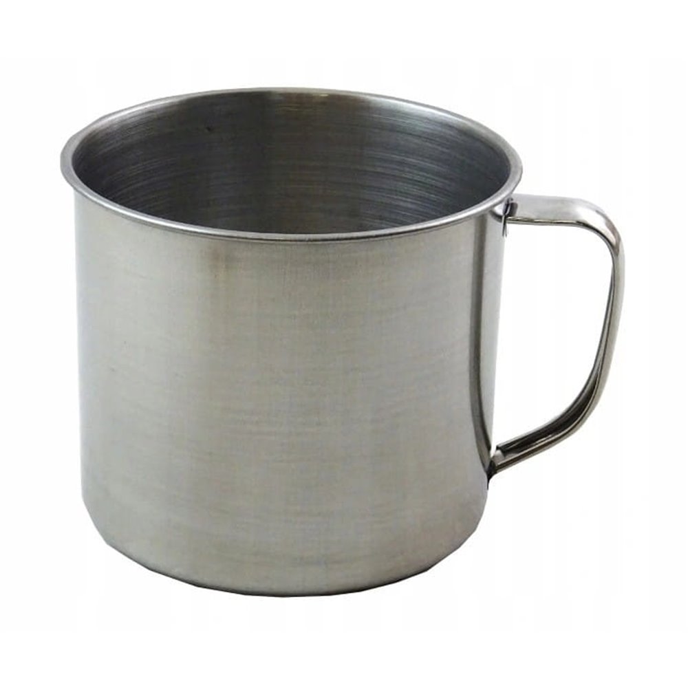 Kubek 300 ml stalowy z pokrywką i z uchem